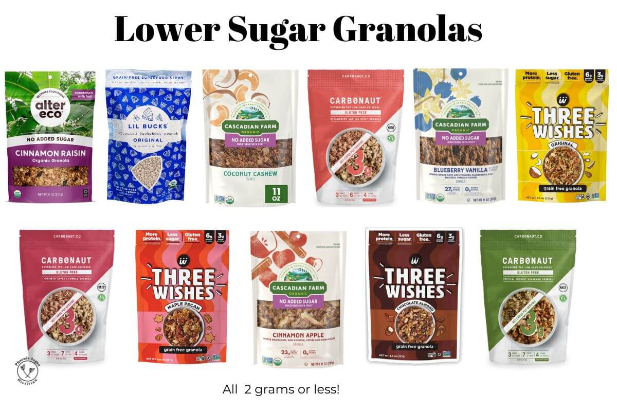 11 Lower Sugar Granola Options (0 grams!) - Phoenix Vegan Dietitian